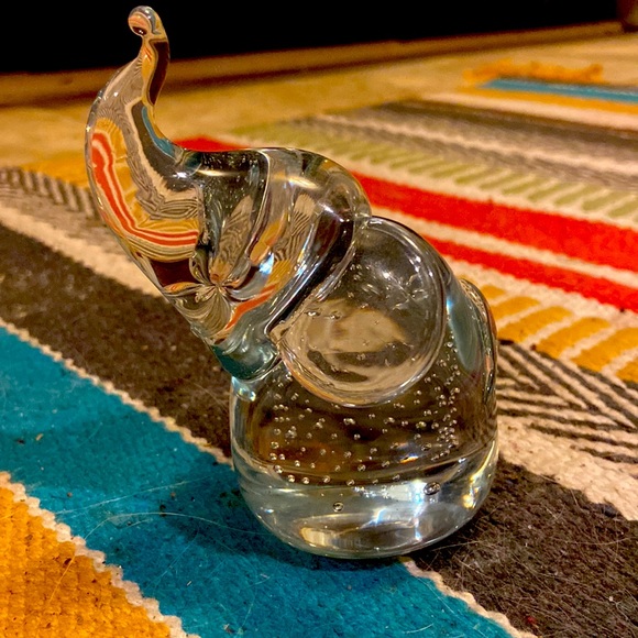 Antique | Accents | Antique 7s Clear Hand Blown Glass Elephant ...